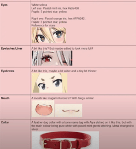 VTuber Character Reference Sheet Sample
