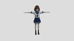 3D VTuber model with pre-made base being created in VRoid Studio
