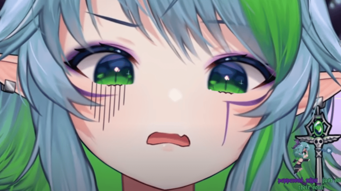 Disappointed VTuber model facial expressions