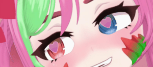 Demon VTuber’s green eyes Demon VTuber’s green eyes Demon VTuber eyes
