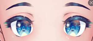 Starry blue VTuber eyes Starry blue VTuber eyes Glowing blue VTuber eyes Blue VTuber eyes with a ...