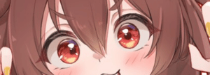 Brown dog VTuber eyes