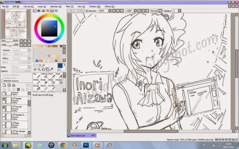 Easy Paint Tool Sai interface