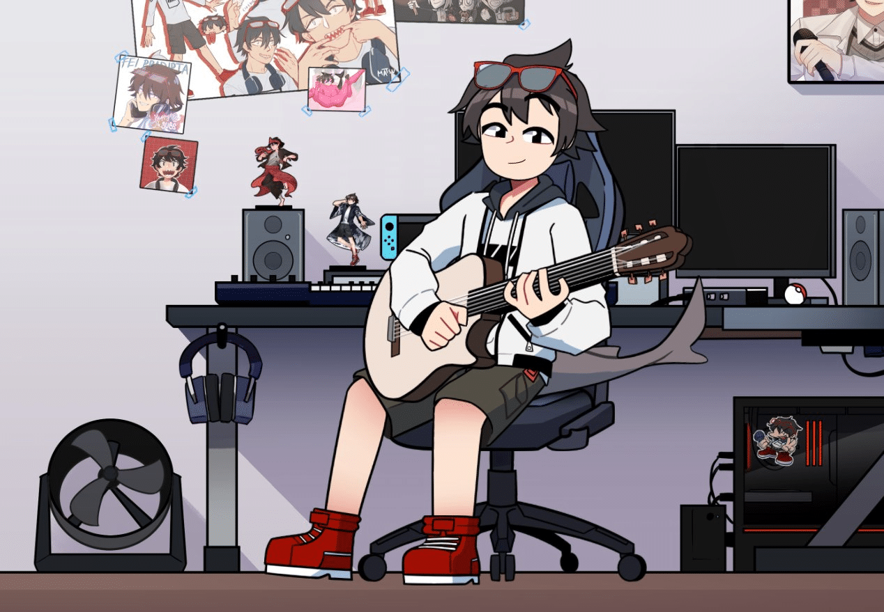 The most chill shark VTuber, Fei Pradipta