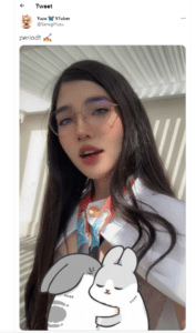 The first time Yuzu revealed her face