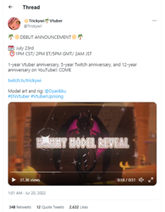 Tricky’s mummy VTuber model reveal