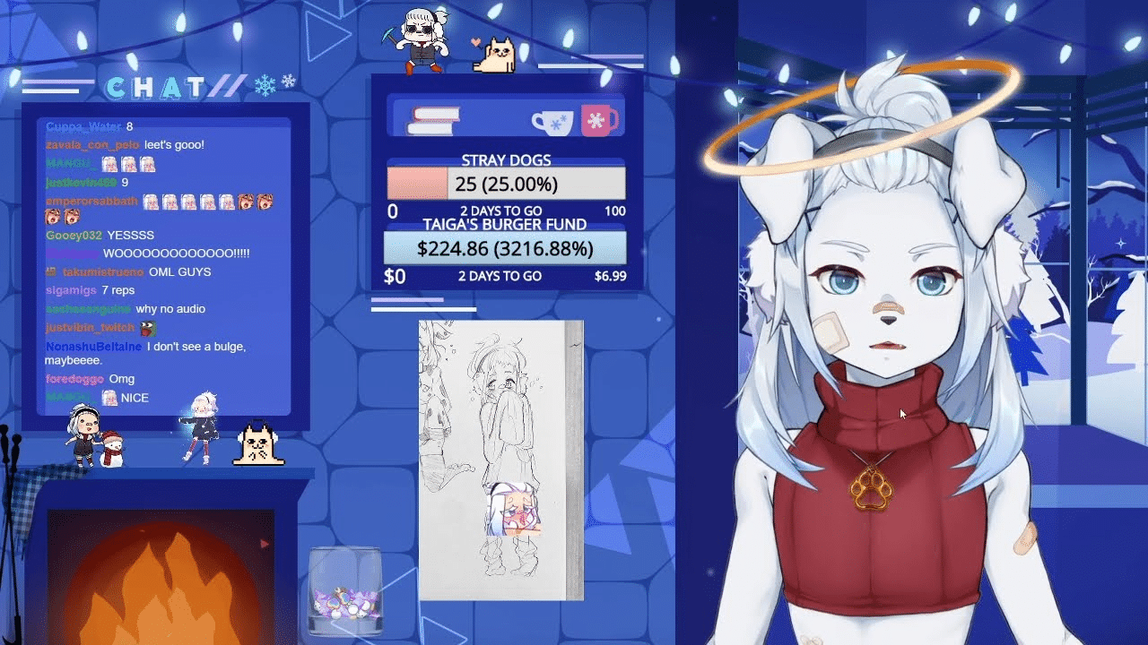 Taiga goes from snow tiger to… dog person and snow angel?