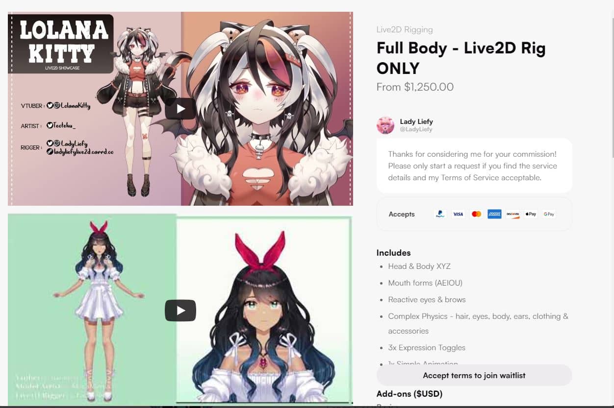 Her wait list on Vgen