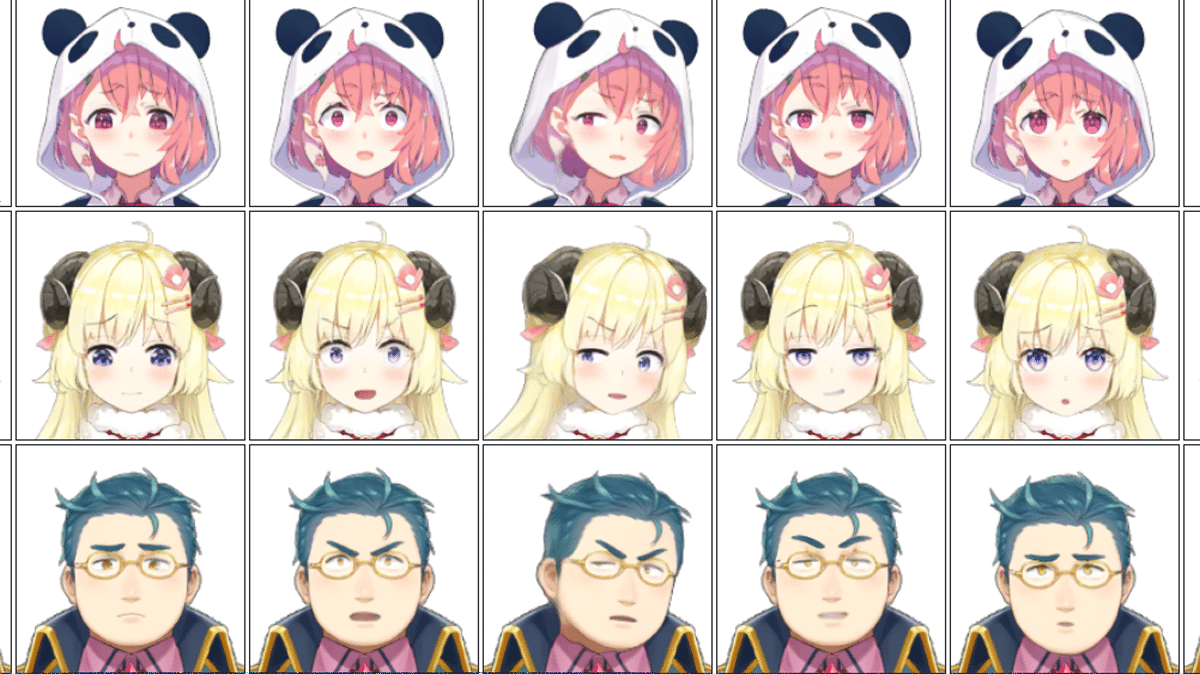 VTuber expressions