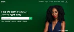 Fiverr homepage