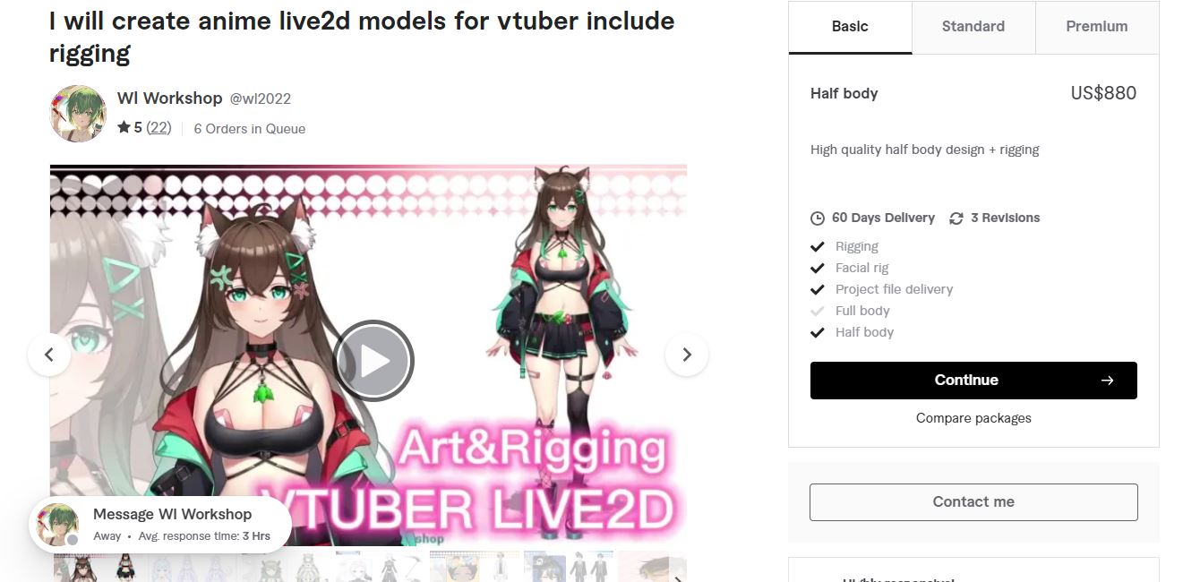 Etsy VTuber Models