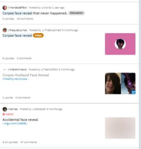 Corpse’s Face Reveal posts on Reddit